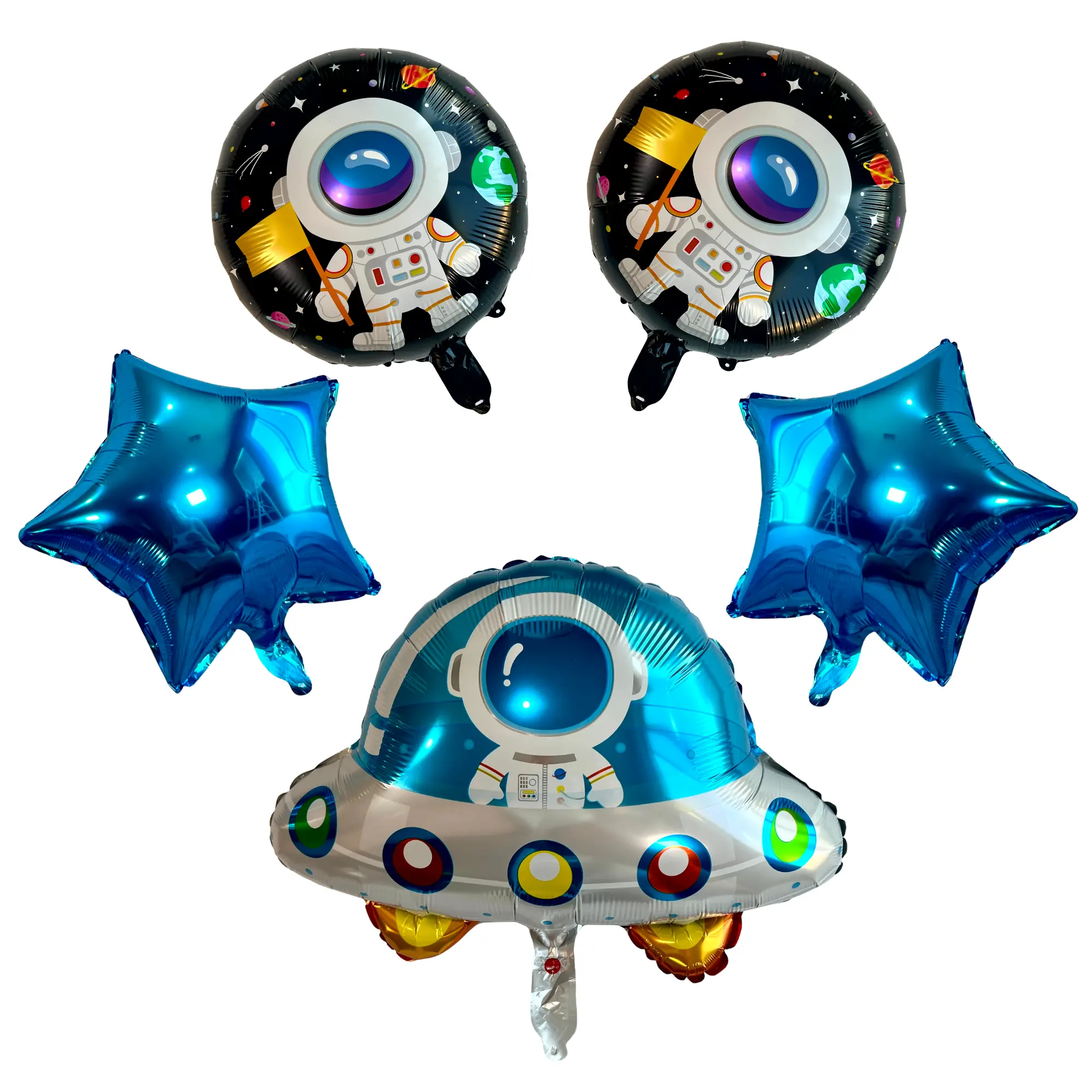 Spaceship & Astronaut Balloon Set – Outer Space Party Decor (5-Piece ...