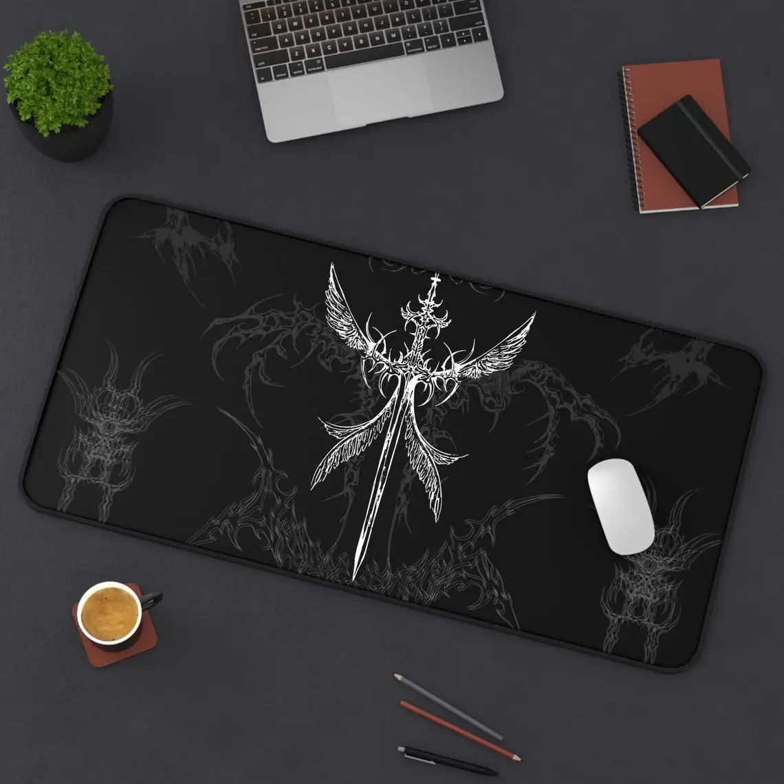 Cybersigilism Mouse Pad, Angel Sword Desk Mat, Gaming Accessories ...