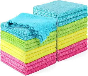 Microfiber Cleaning Cloth Rags in A Box (20 Count) -7.9" x 7.9 ...