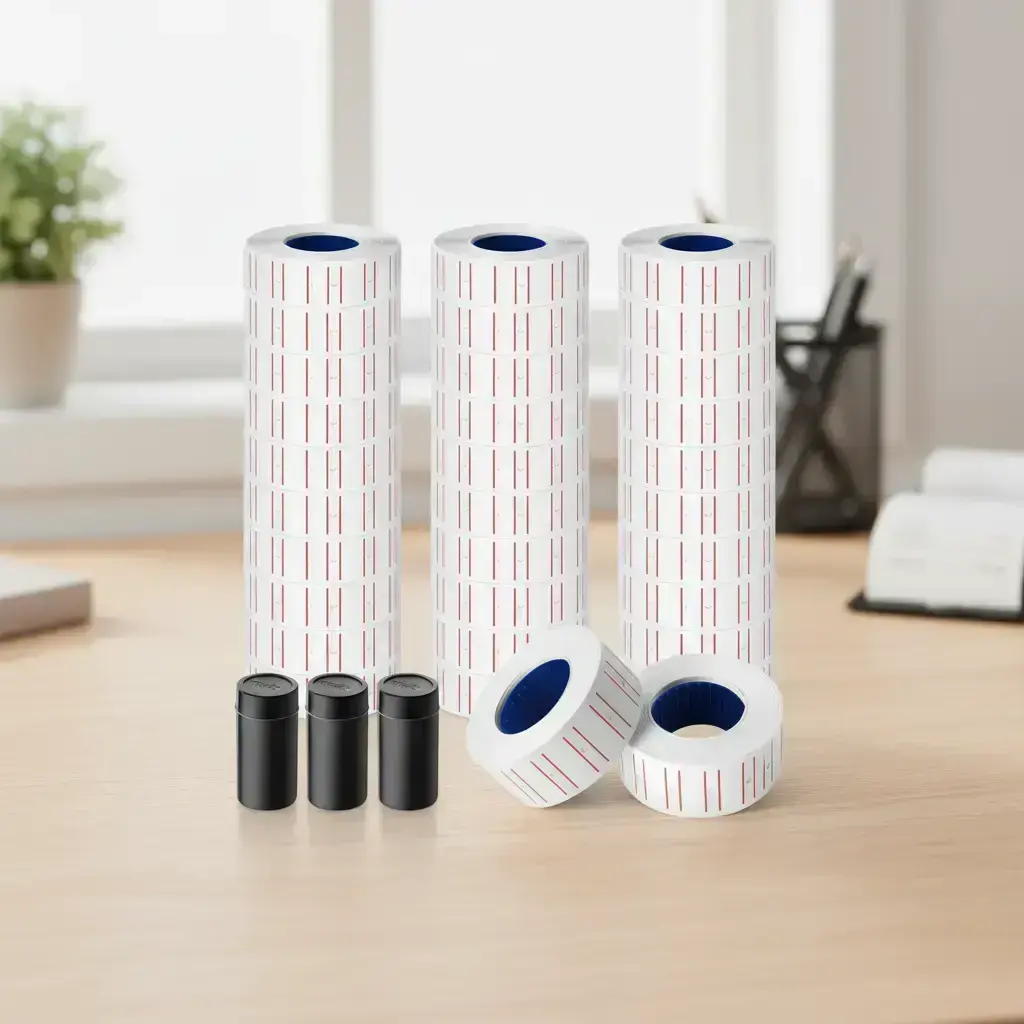 30 Rolls 15000pcs White Price Tag Gun Labels for Mx-5500 Label White ...