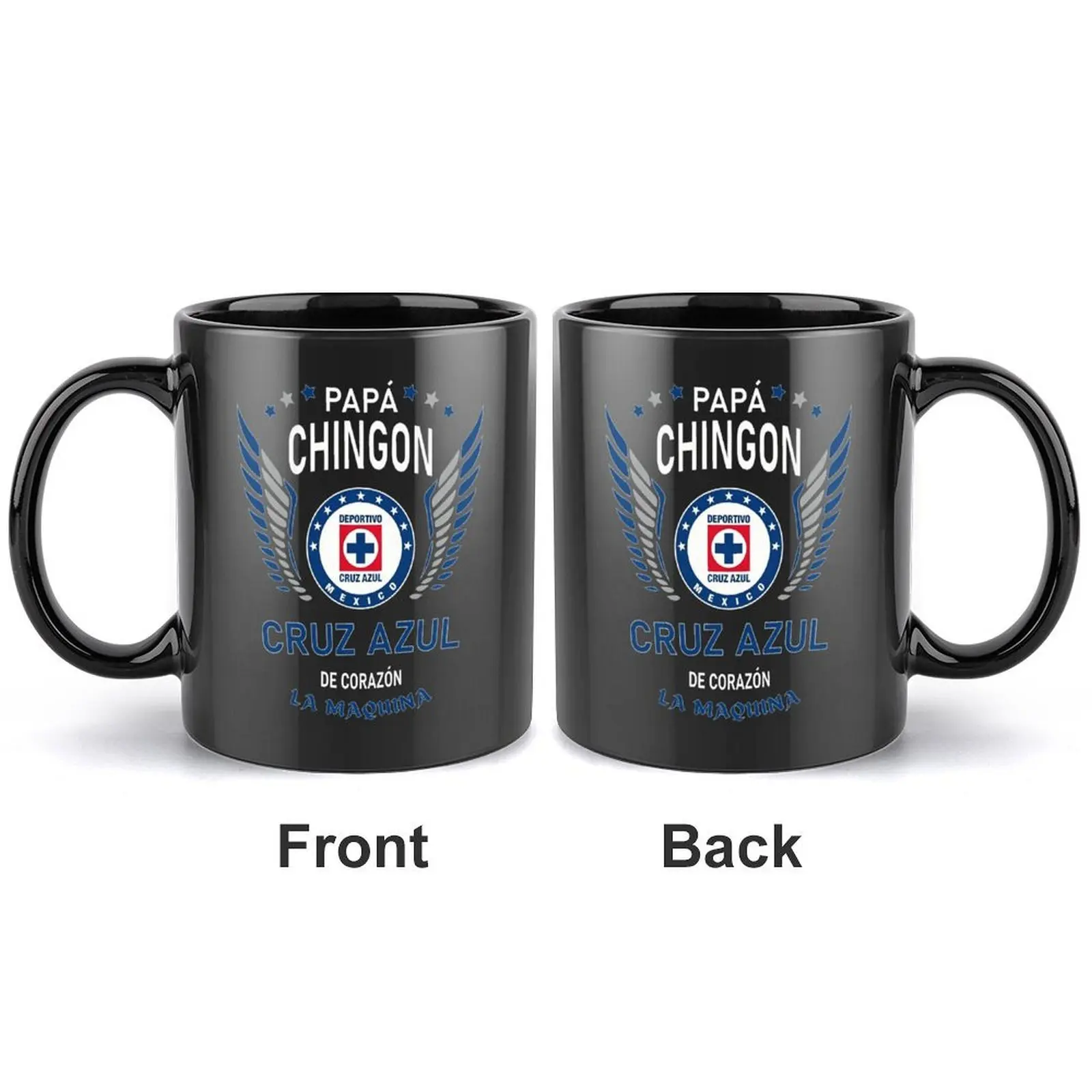 Cruz Azul Papá Chingon 11oz & 15oz White Ceramic Coffee Mug, Mexican ...