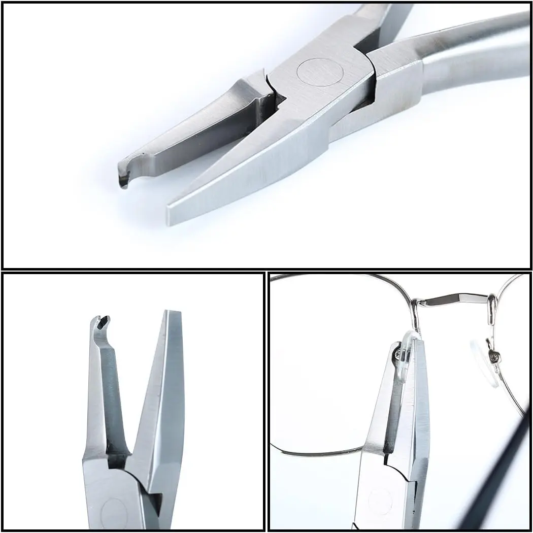 Eyeglasses Frame Pliers, Optical Adjusting Glasses Repair Kit With 3 In ...