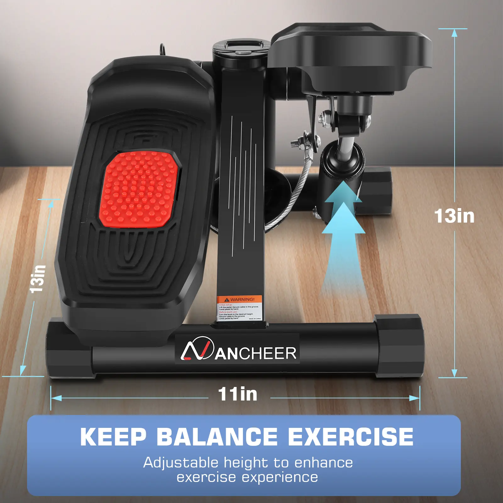 Ancheer Steppers for Exercise with double Resistance Bands ，Mini ...