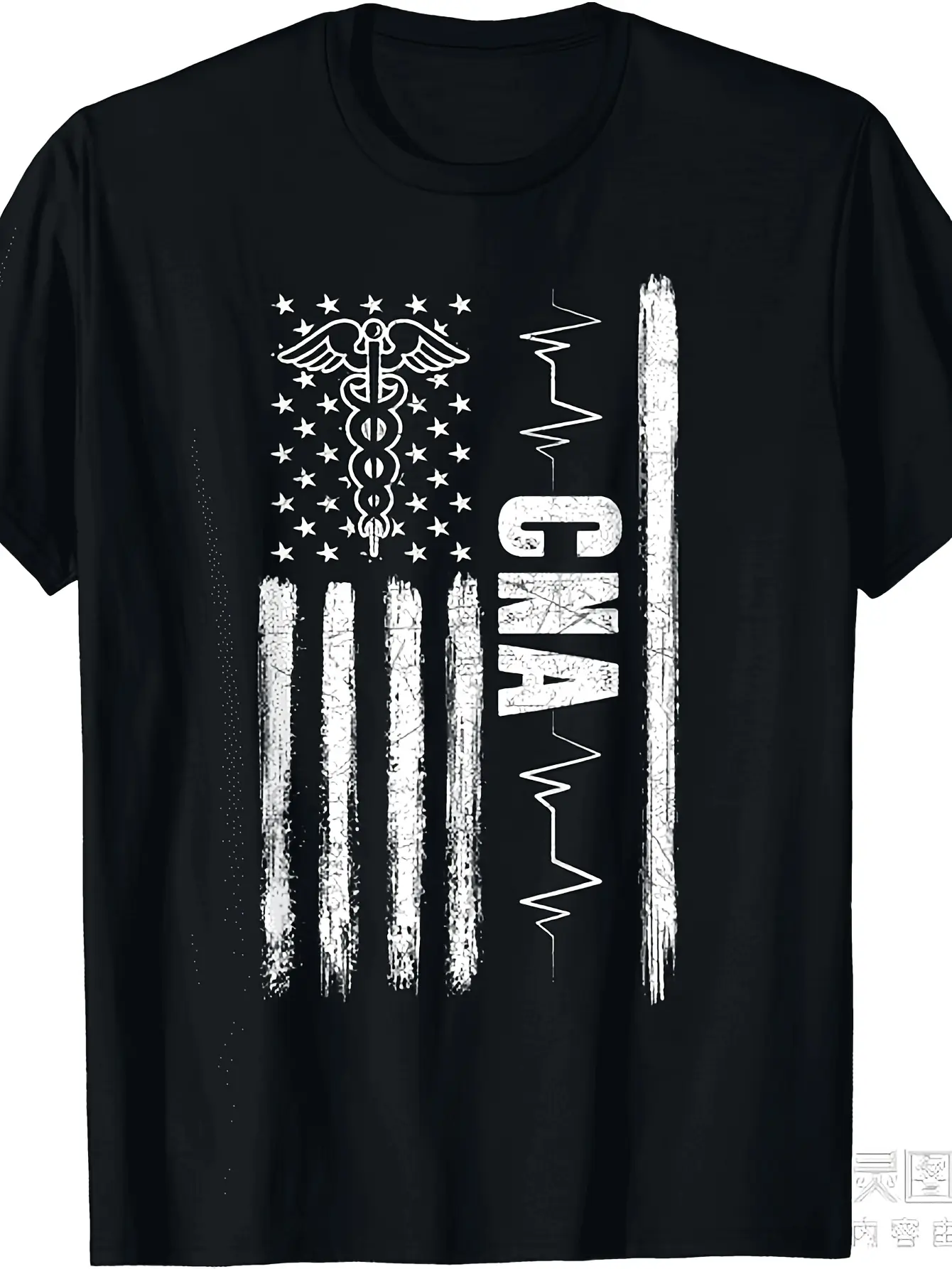Men' & Women' Vintage USA CNA Nurse Assistant American Flag T-Shirt ...