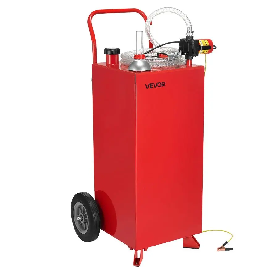 VEVOR 30 Gallon Gas Caddy, Max Flow 32L/min, Diesel Tank with Electric ...