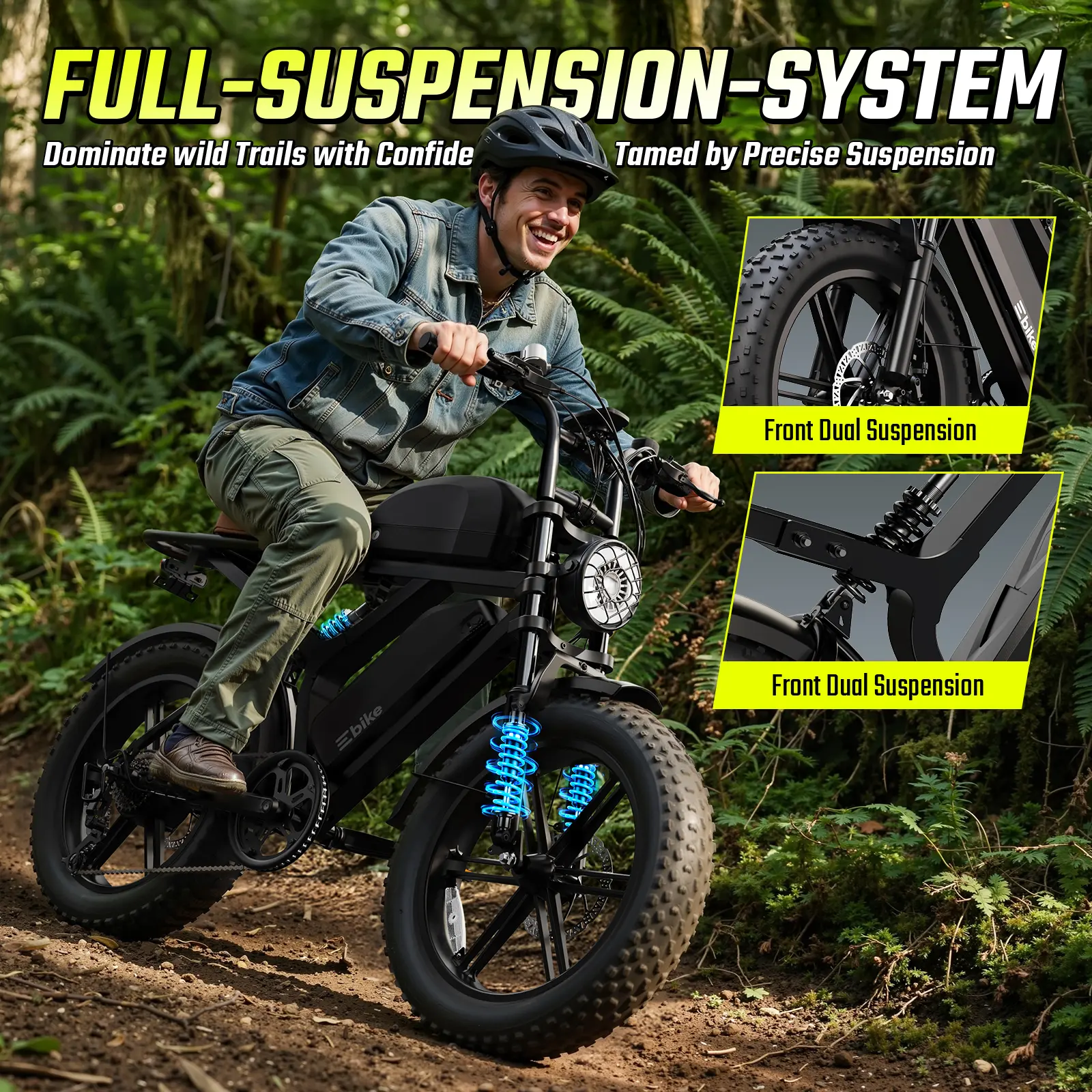 X6 Electric Bike 1500W Dual Battery Fat Tire eBike, 60-120 Miles Range ...