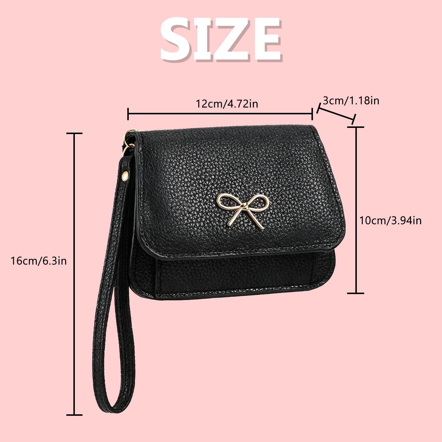 Cute Bow Wallets for Women,RFID Short Wristlet Wallet with 1 ID Flip ...