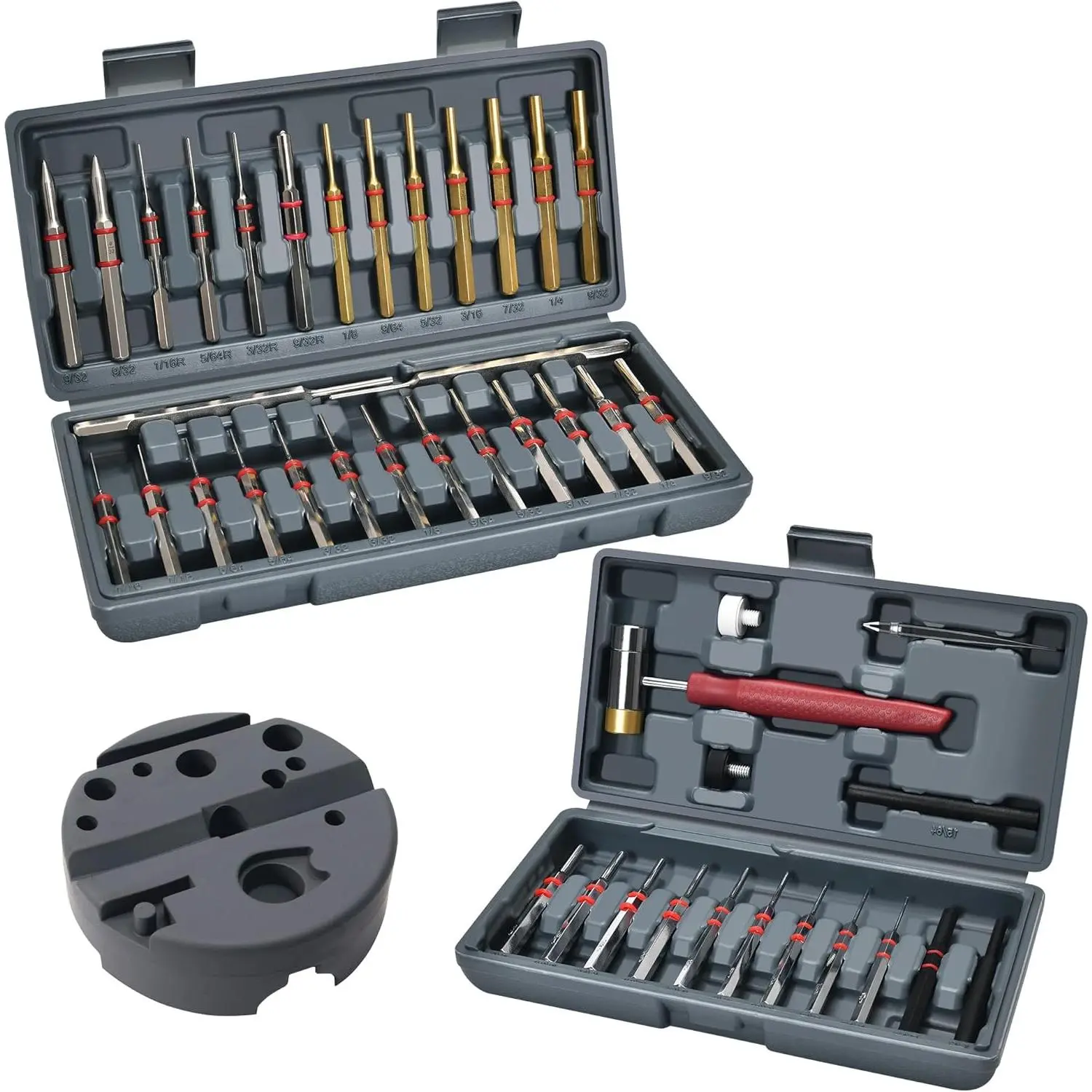 Pin Punch Set, 40 count Steel and Brass, Mechanical Repair Tool ith ...