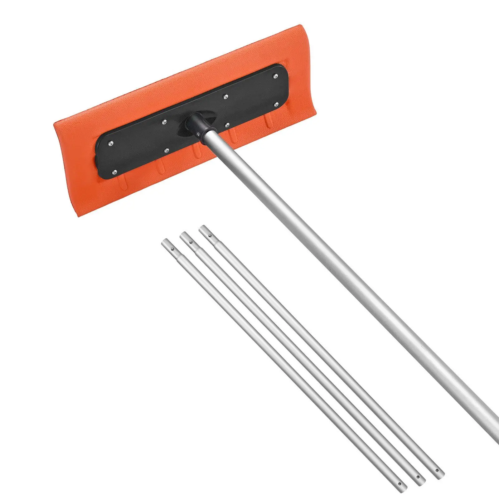 VEVOR Snow Roof Rake, 17.7 in Foam Blade, 7.3-18.4 ft Adjustable Roof ...