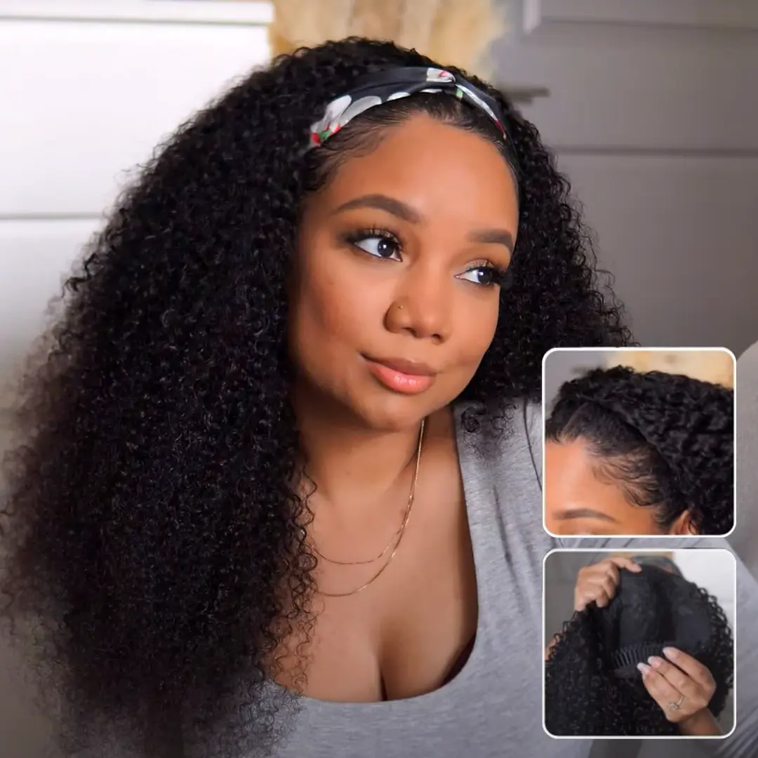 Nadula Flip Over Half Wigs With Drawstring No Glue Seamless 180% ...