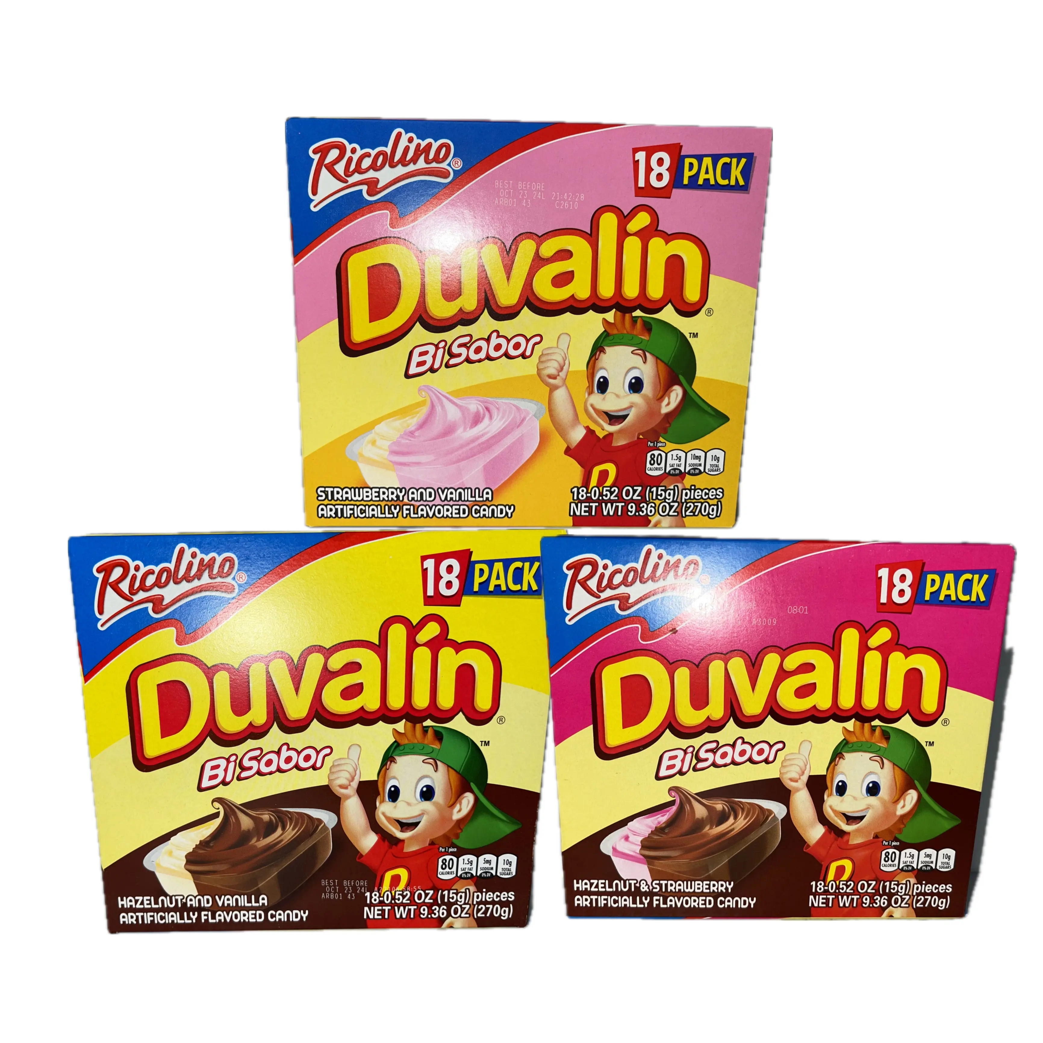 Ricolino Duvalin Bi-Sabor - Creamy Hazelnut Chocolate Snack from Mexico ...