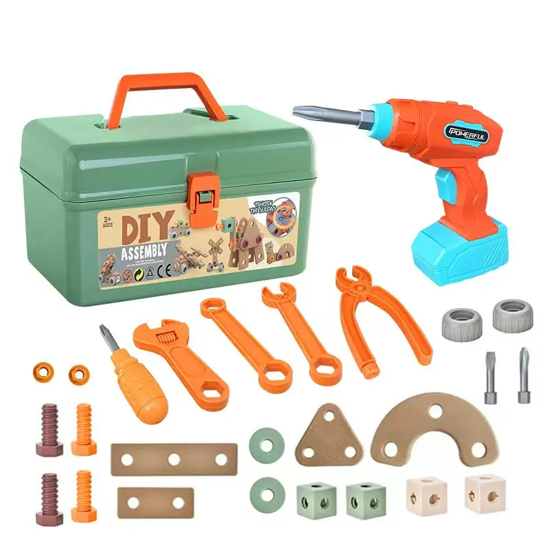Kids Tool Set with Drill 144Pcs Toddler Tool Set with Toolbox STEM ...
