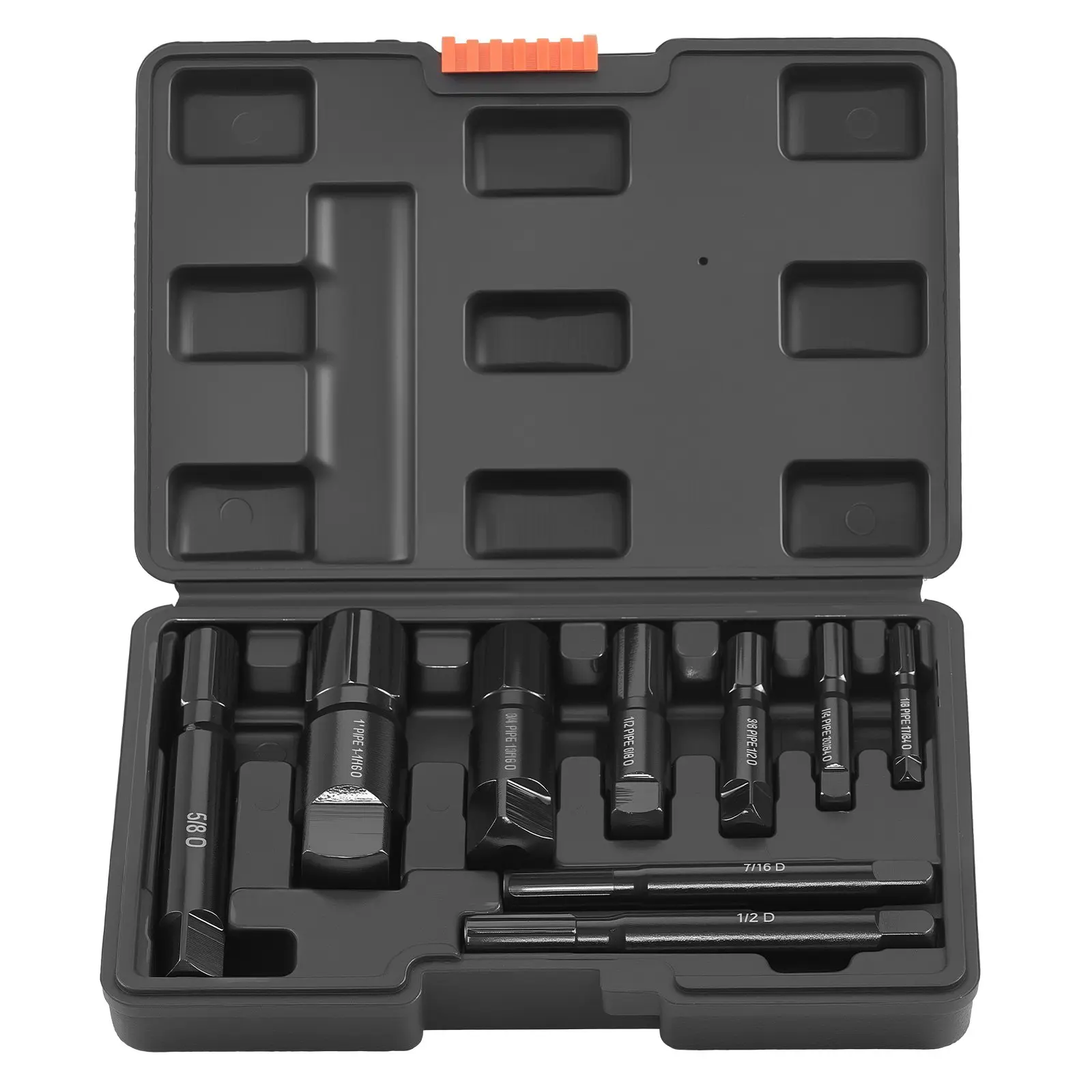 VEVOR Pipe Extractor Set, 9 Pieces Heavy Duty Steel Broken Pipe ...