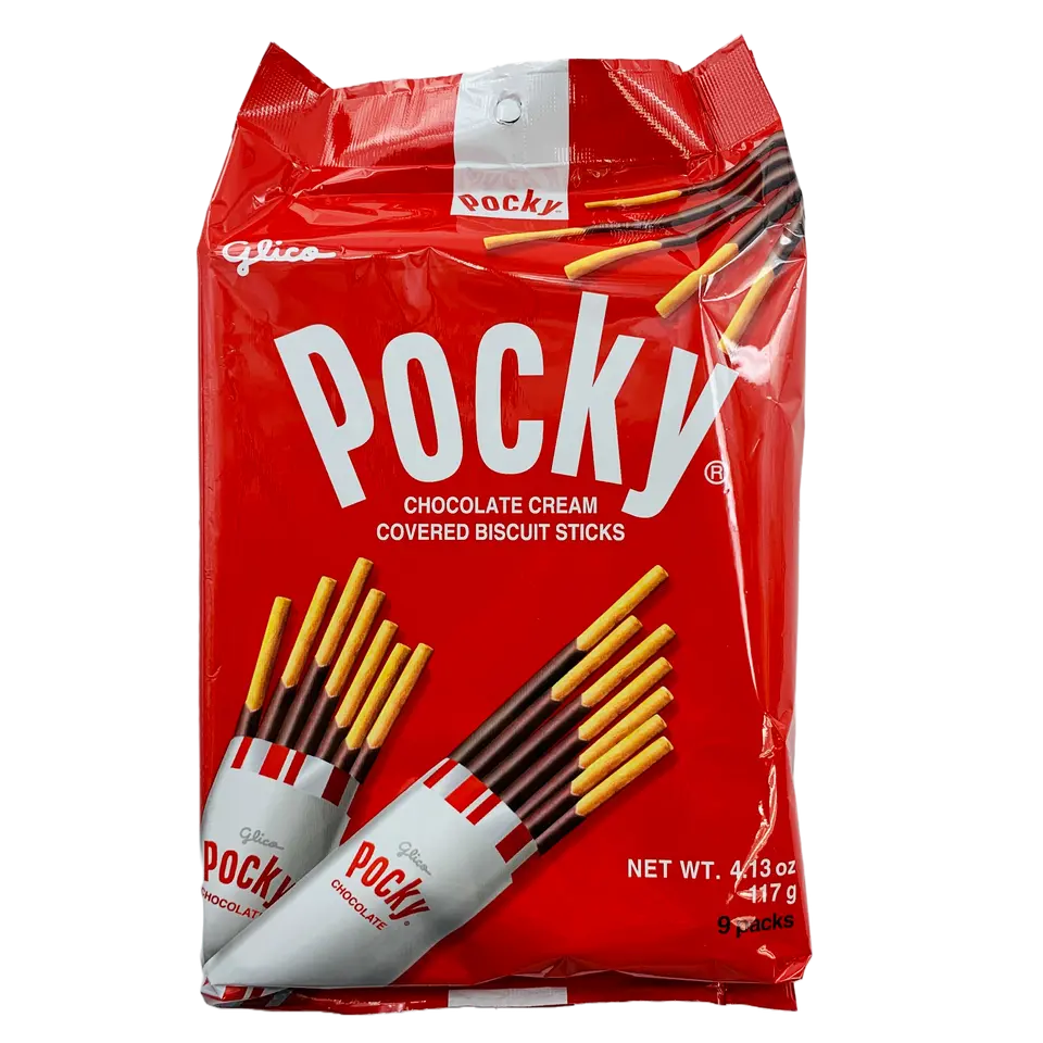 Glico Pocky Chocolate Family Size 9P 117 g Delicious Snack Biscuit ...