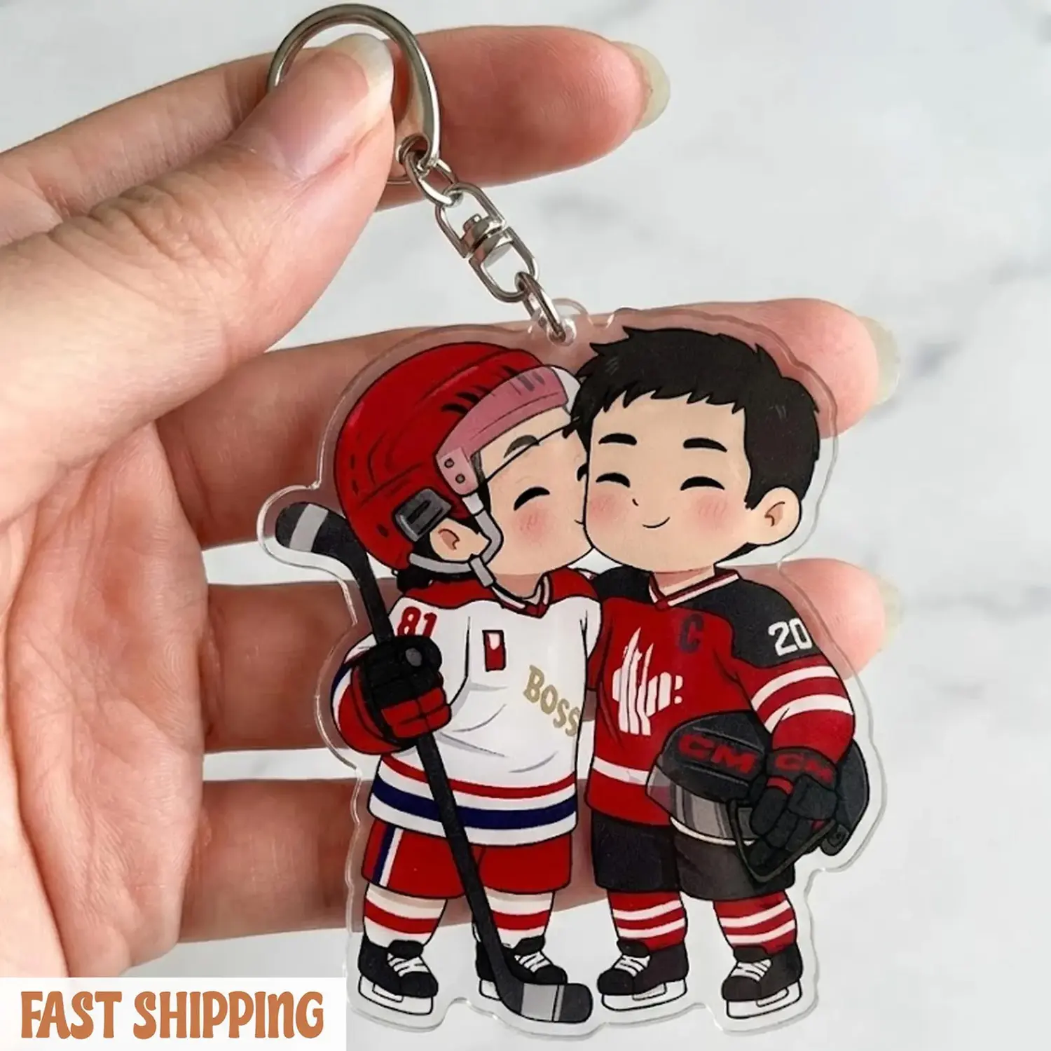 Heated Rivalry Hollanov Inspired Acrylic Keychains / Bag Charms, Team ...