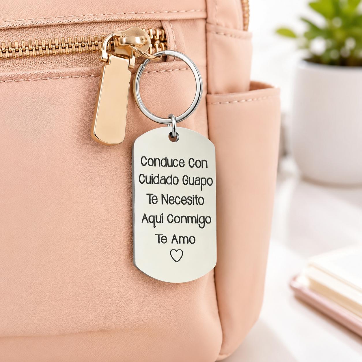 Stainless Steel Keychain, Personalized Concise Letter Pattern Metal ...