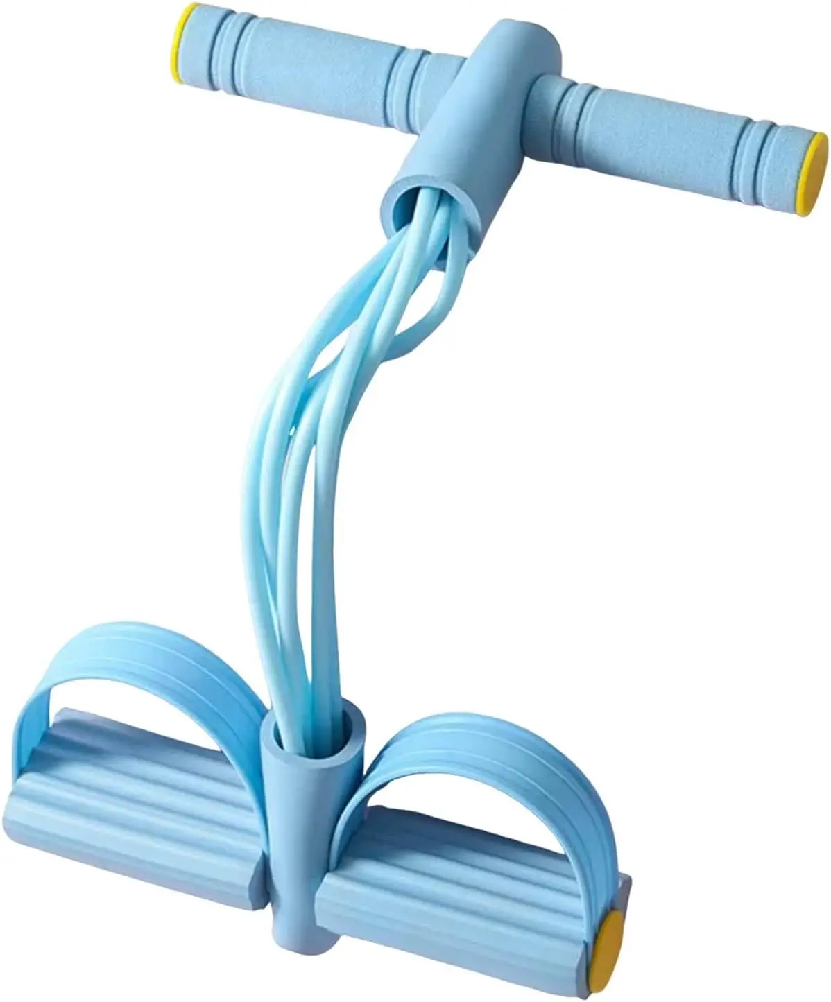 Pedal Resistance Band with Handle,6-Tubes Elastic Pull Rope Fitness ...