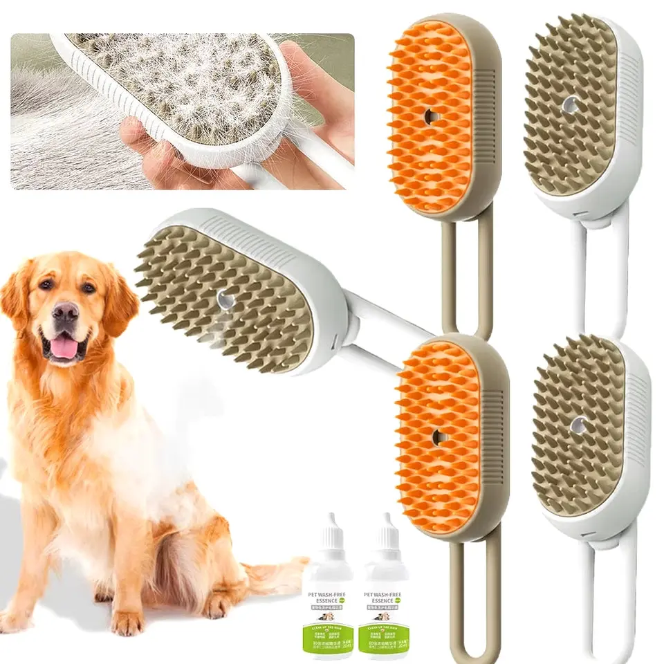 Cat Steam Brush Steamy Dog Brush Electric Spray Cat Hair Brushes with ...