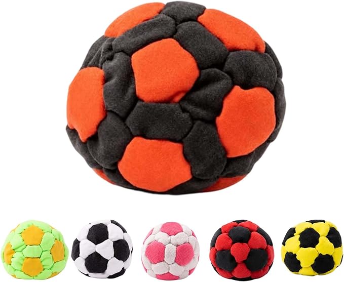 32-Panel Spiral Soccer Footbag Hacky Sack Soft Durable Kick Bag for ...