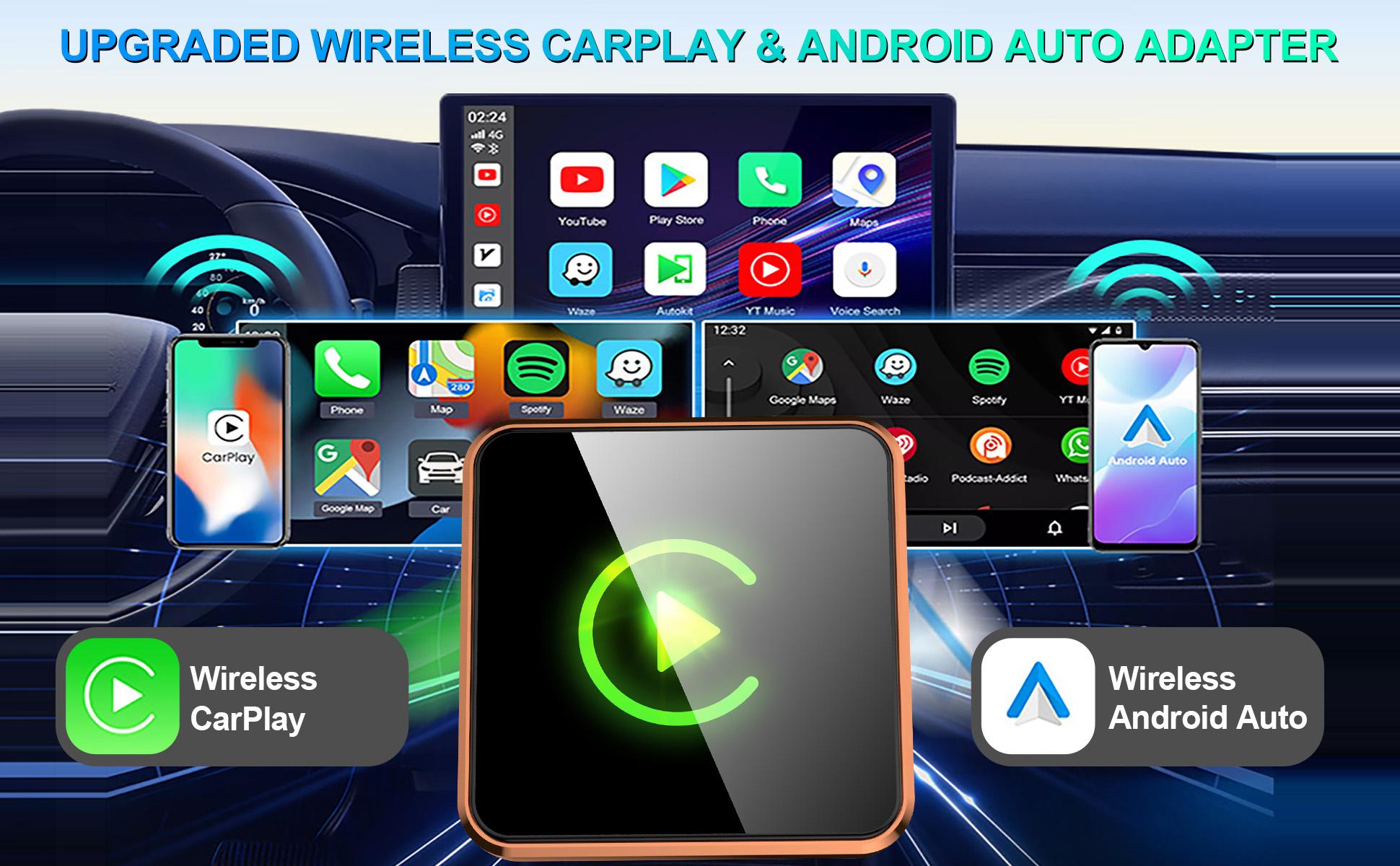 2026 Wireless CarPlay Adapter for iPhone Apple & Android Fast ...