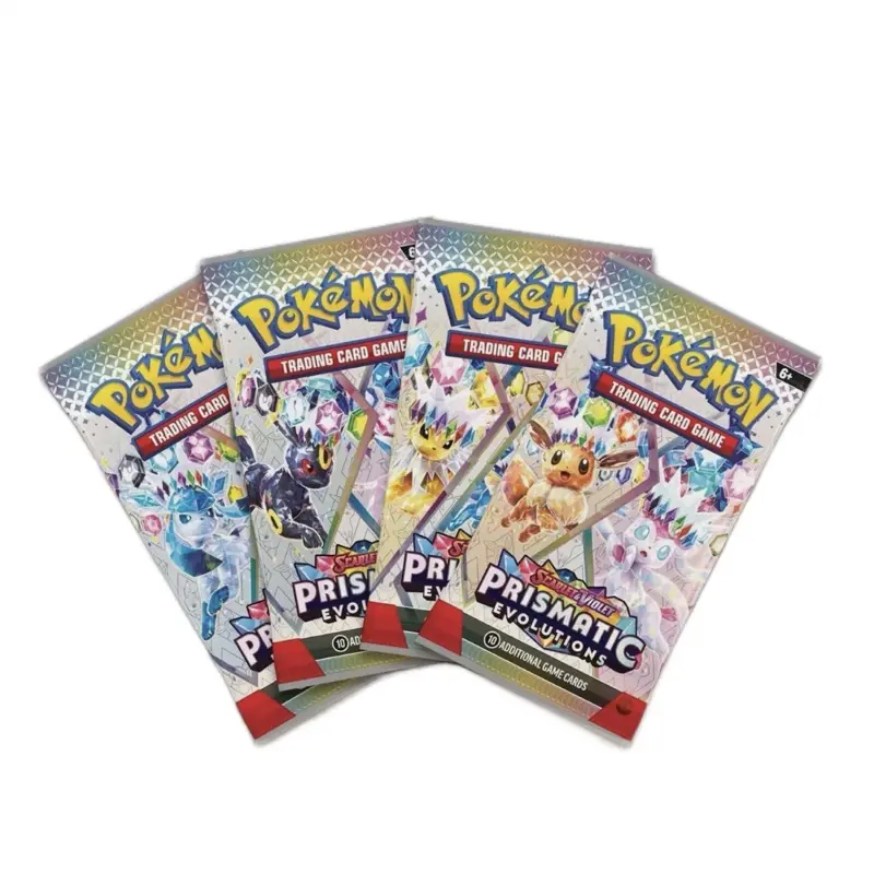 Prismatic Evolutions 4 Booster Packs - Trading Card Game Featuring ...