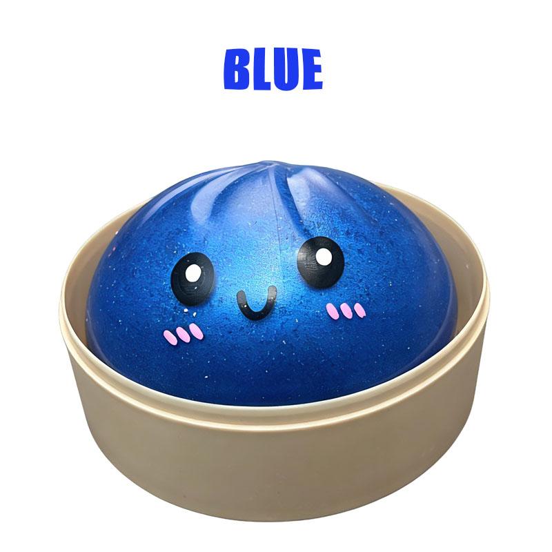 Glitter Dumpling Squishy with Box, Soft Sensory Squeeze Toy for Stress ...