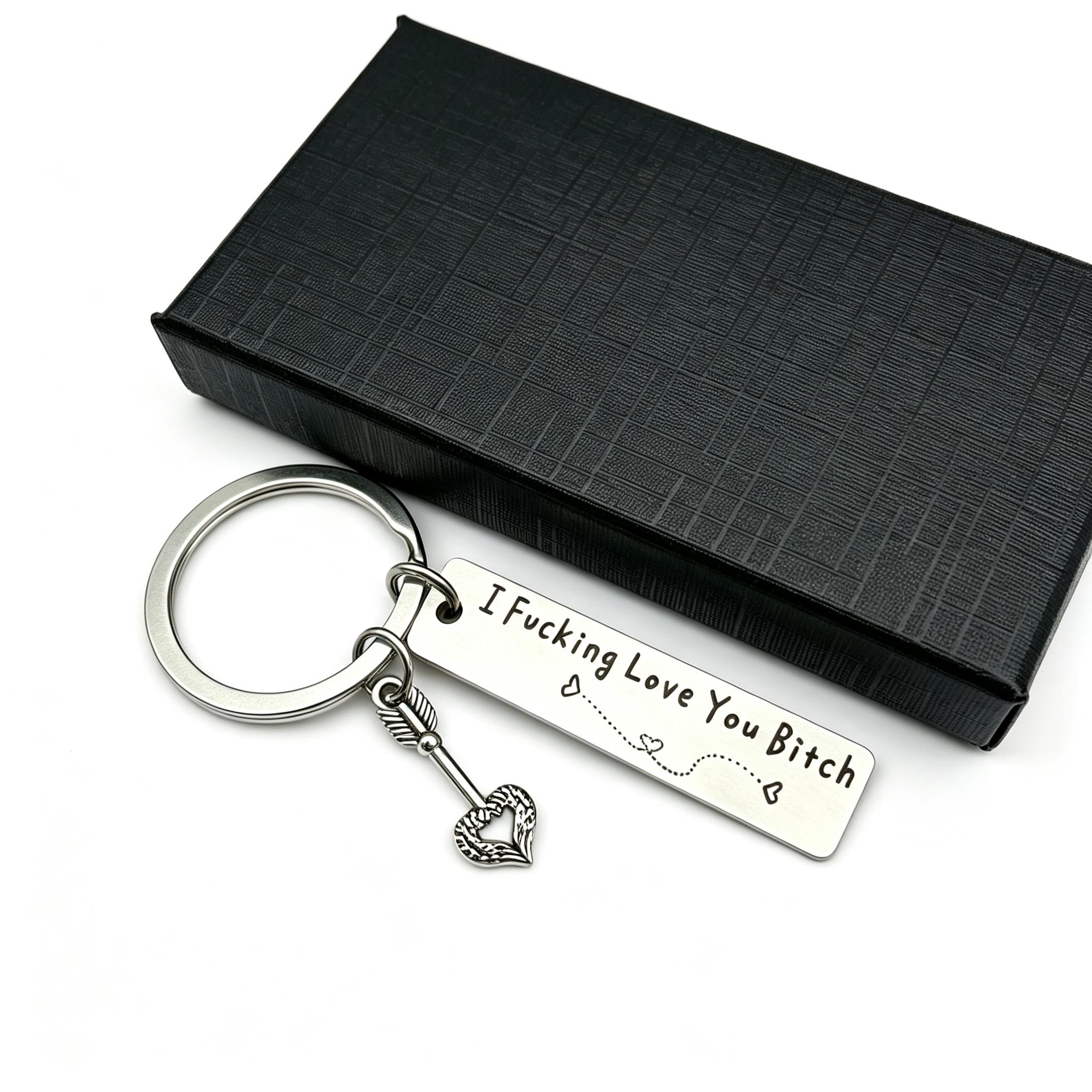 New Stainless Steel Spanish Love Keychain with "Te Amo" & "Te Necesito ...