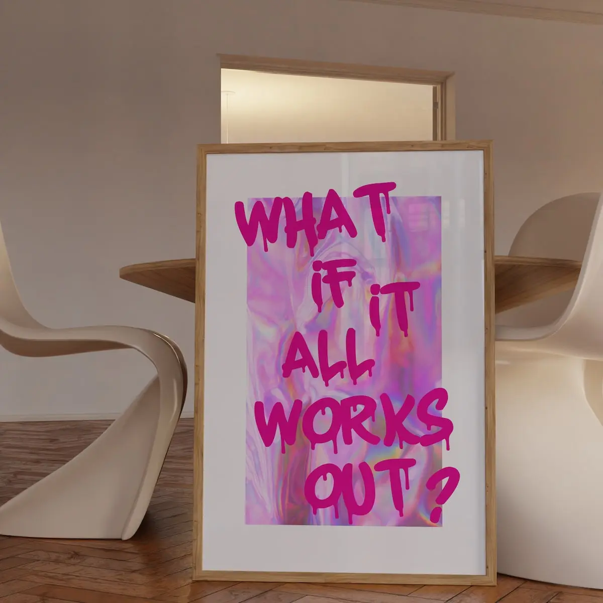 What if - FUNKY Trendy Wall Art Poster |Aesthetic Art Print|Preppy ...
