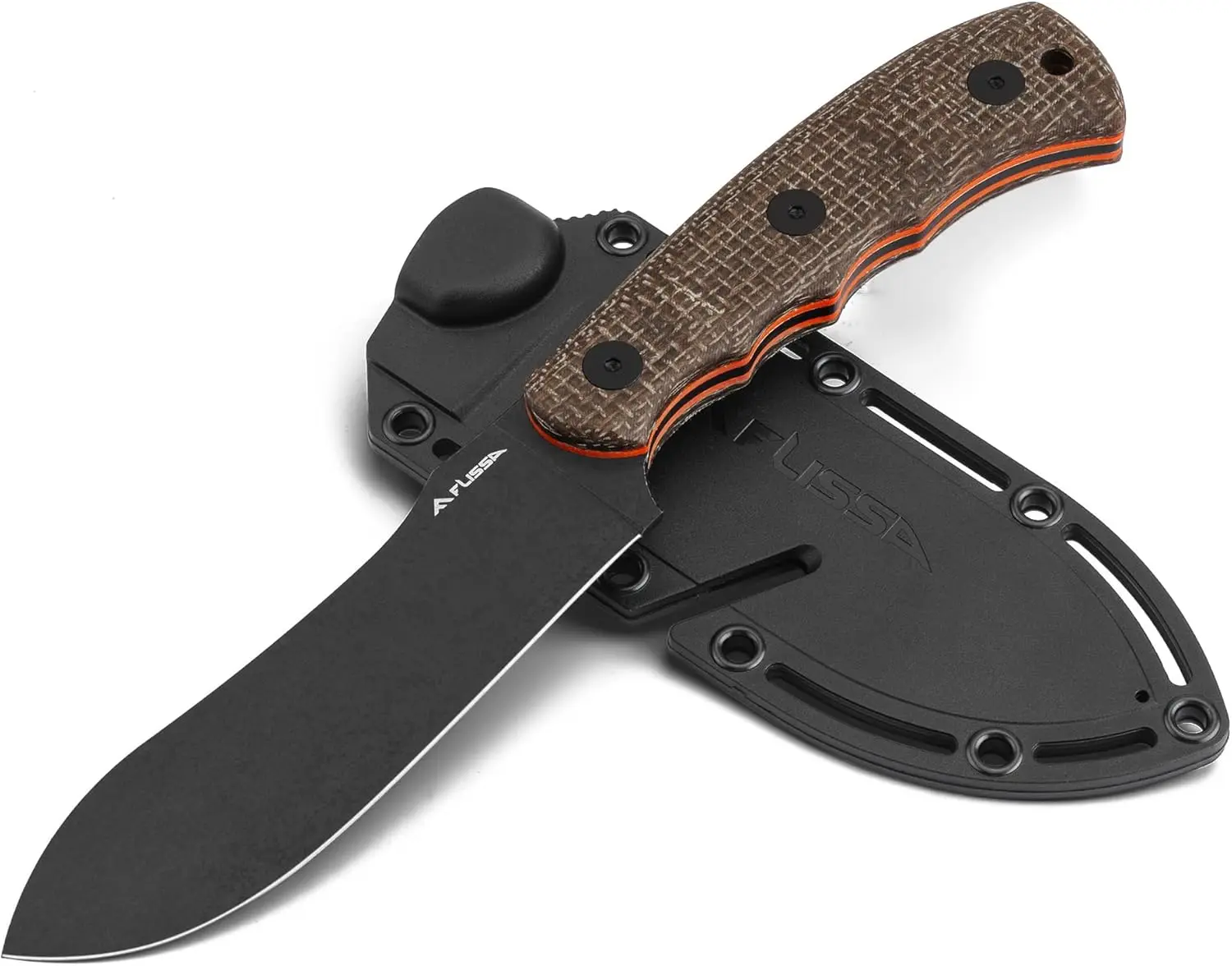 #fathersdaygift FLISSA Fixed Blade Knife with Sheath, 4.7" Full Tang ...