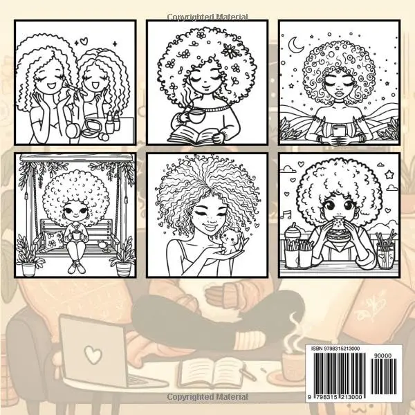 Cozy Girl Summer Coloring Book: Cute & Relaxing Summer-Themed Designs ...