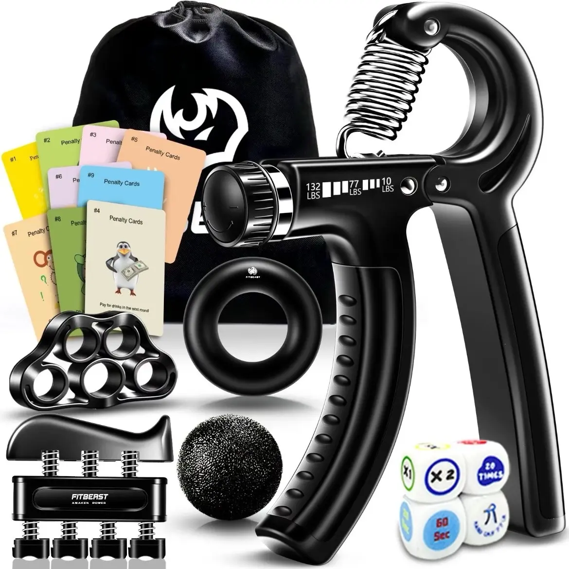 FitBeast Funny Hand Grip strengthener workout kit. (5 pack) - TikTok Shop