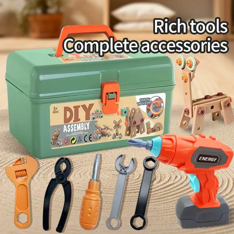 Kids Tool Set with Drill 144Pcs Toddler Tool Set with Toolbox STEM ...