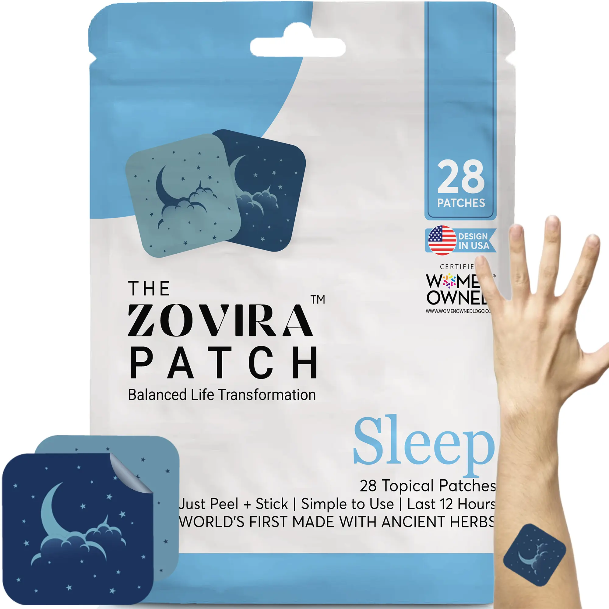 Zovira Sleep Patches Extra Strength for Adults – Extra Strength ...