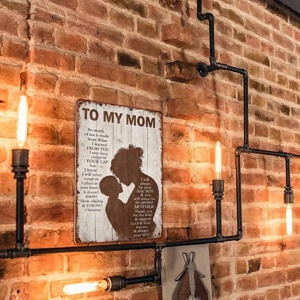 To My Mom Metal Sign Mother's Day Aluminum Sign Vintage Home Wall Decor ...