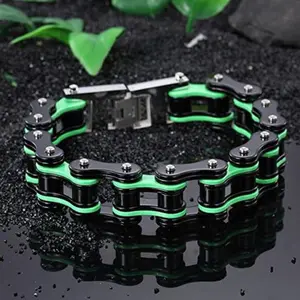Chain Necklace Stainless Steel Motorcycle Dirt Bike ATV Chain For Men No Green Male Anniversary ...