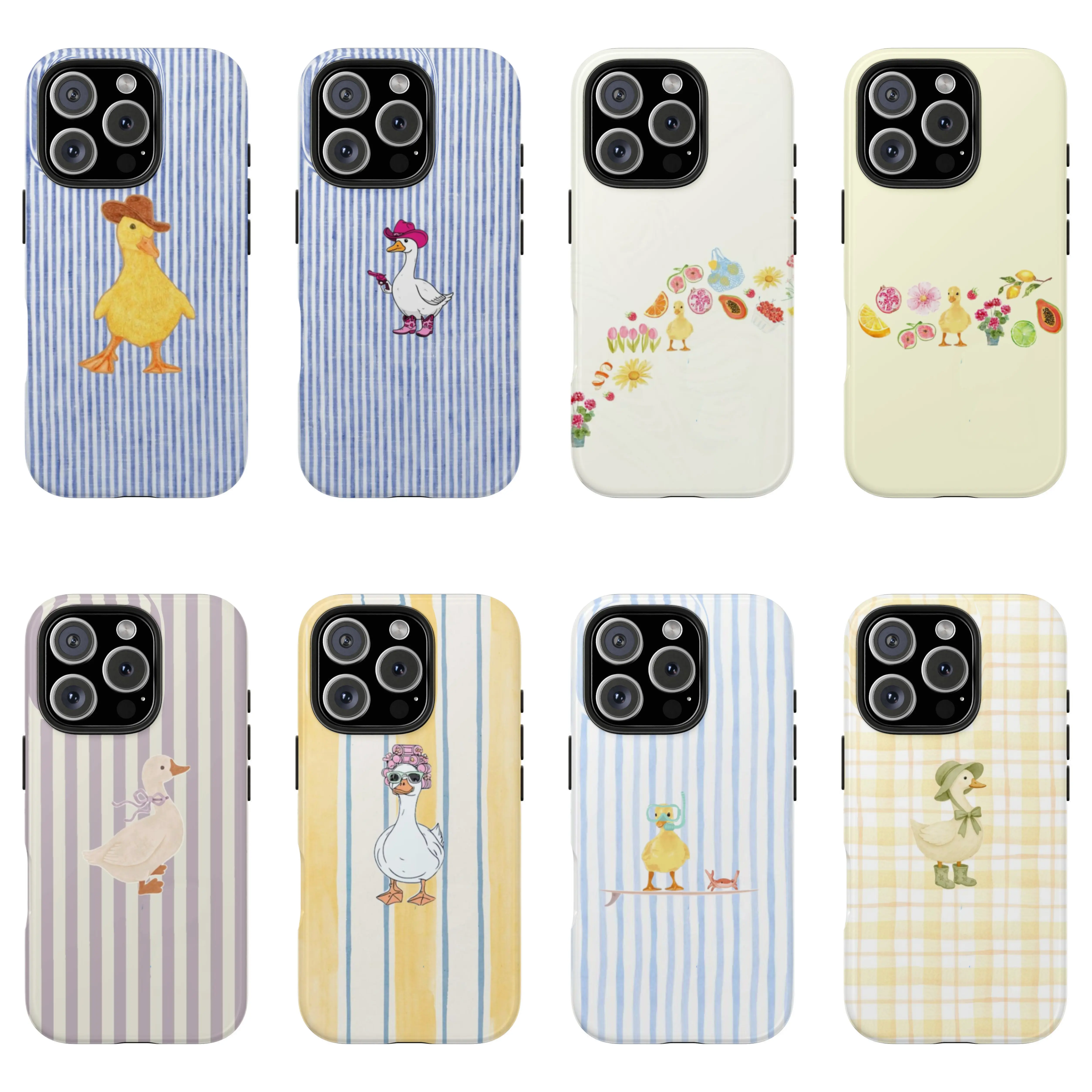 Cowboy Duck iPhone Case, Cute Western Duck Phone Cover, Aesthetic Blue ...