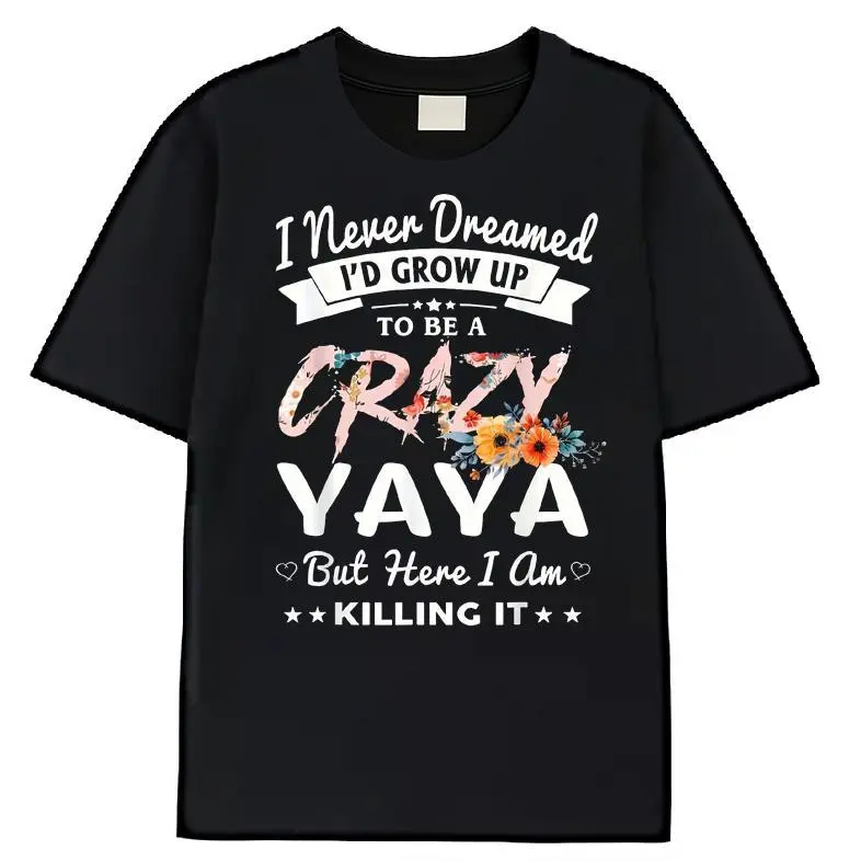 Floral T-Shirt Gift Idea for Mother'S Day from Localcrazy Yaya Grandma ...