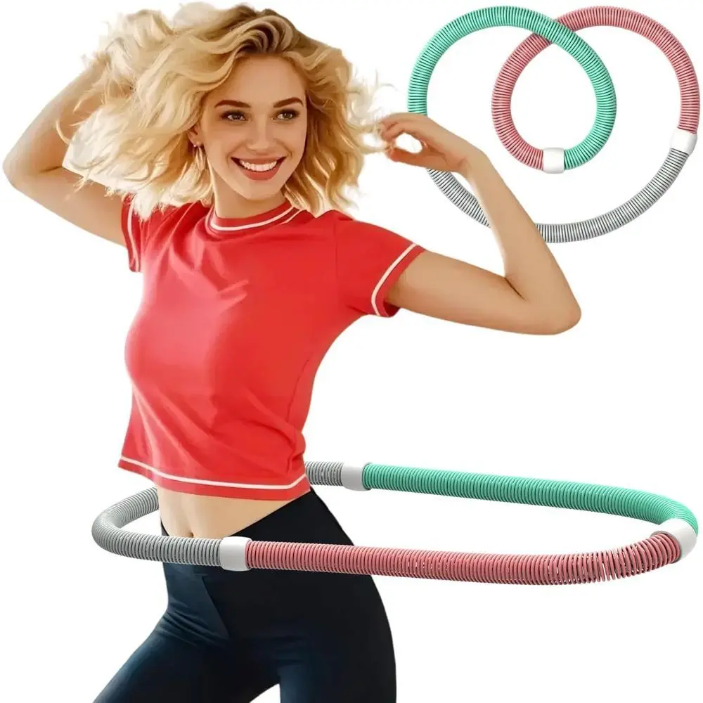 Hula Hoop, 3.5lbs Adjustable Fitness Hoop, Foldable Silent Exercise ...