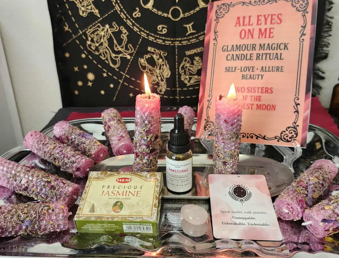 All Eyes on Me - Glamour Magick Candle Ritual Kit - Call in Allure ...