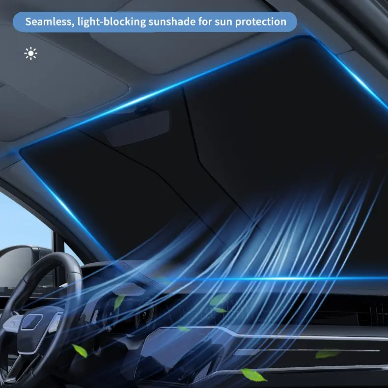 2025 New Titanium Silver Car Sunshade - 4-Season Use, Sun/Heat/UV Block ...