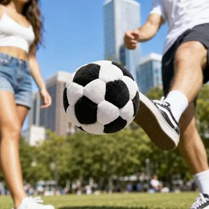 32-Panel Spiral Soccer Footbag Hacky Sack Soft Durable Kick Bag for ...