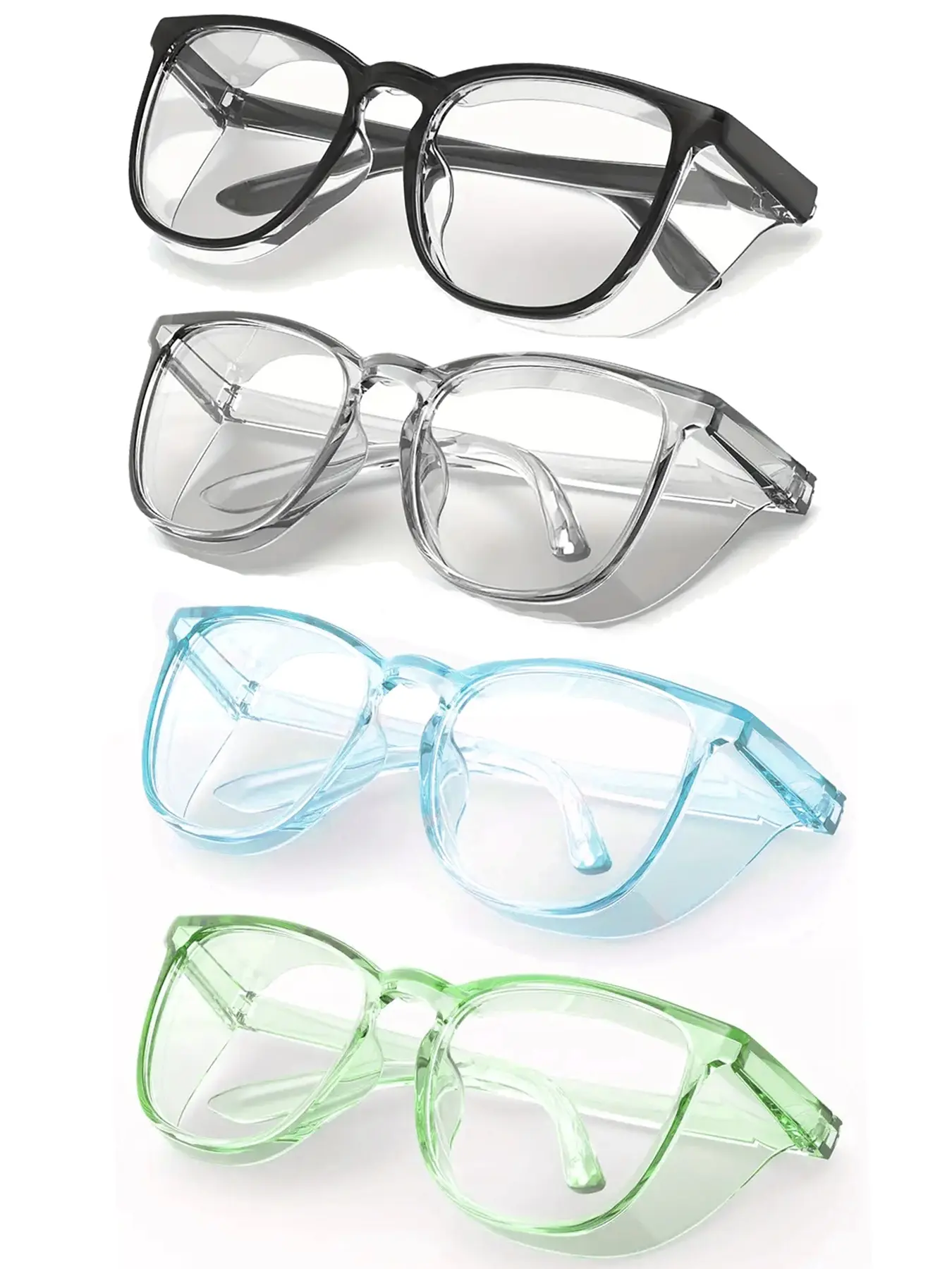 【3pay】Transparent Candy Color Round Safety Glasses, Safety Goggles ...