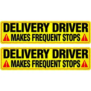 2 Pack Heavy Duty Magnetic Delivery Vehicle Frequent Stops Signs (2*12 ...