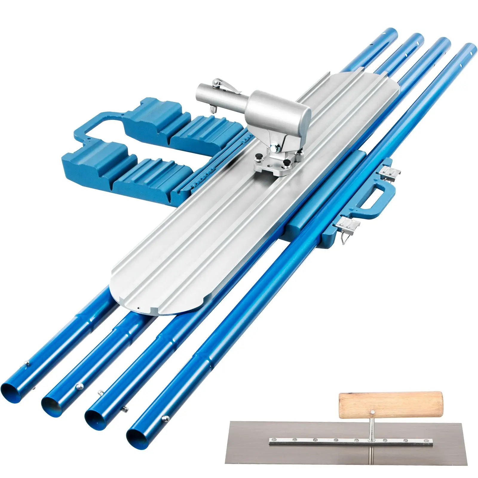 VEVOR 48x8 in Magnesium Round End Bull Float Full Set, Adjustable Angle ...