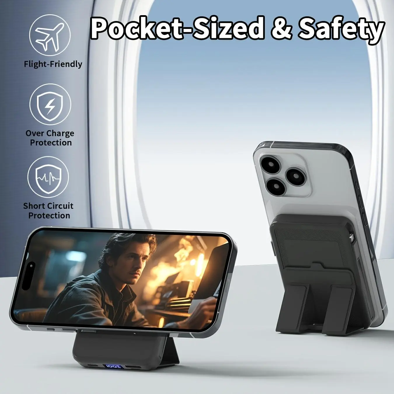 Father’s Day Gift｜10000mAh MagSafe Magnetic Wireless Power Bank, Built ...
