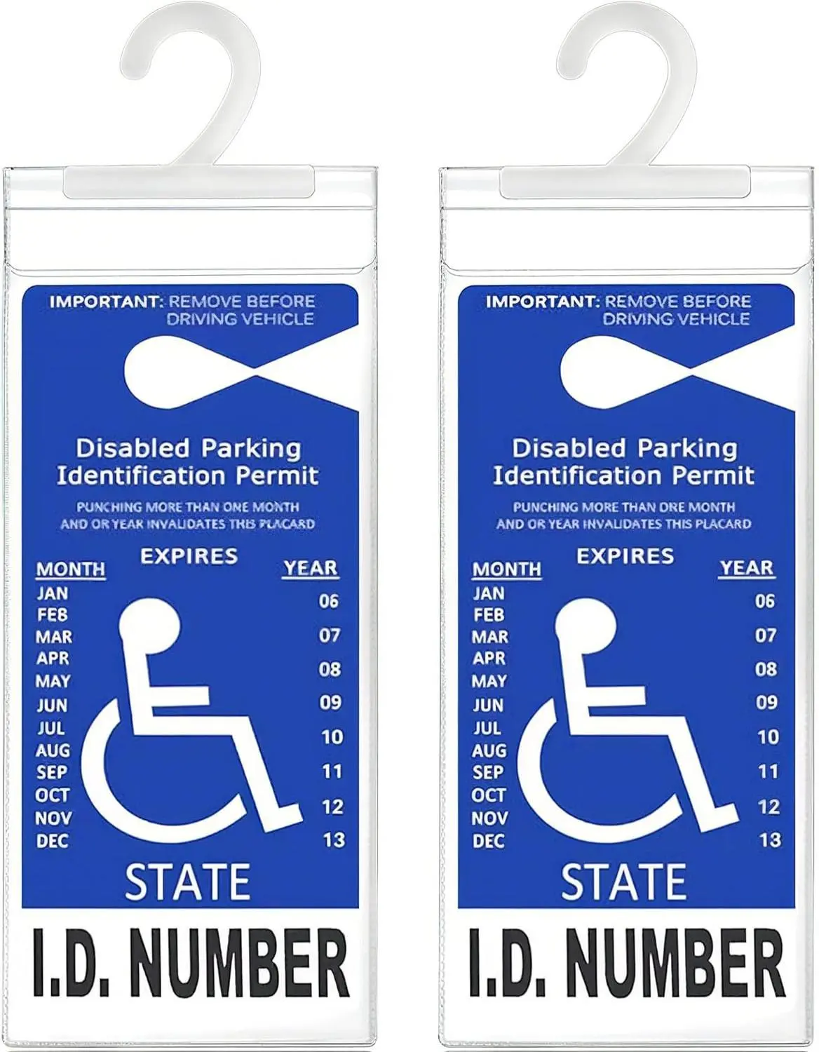 Handicap Placard Holder, Ultra Transparent Disabled Parking Permit ...