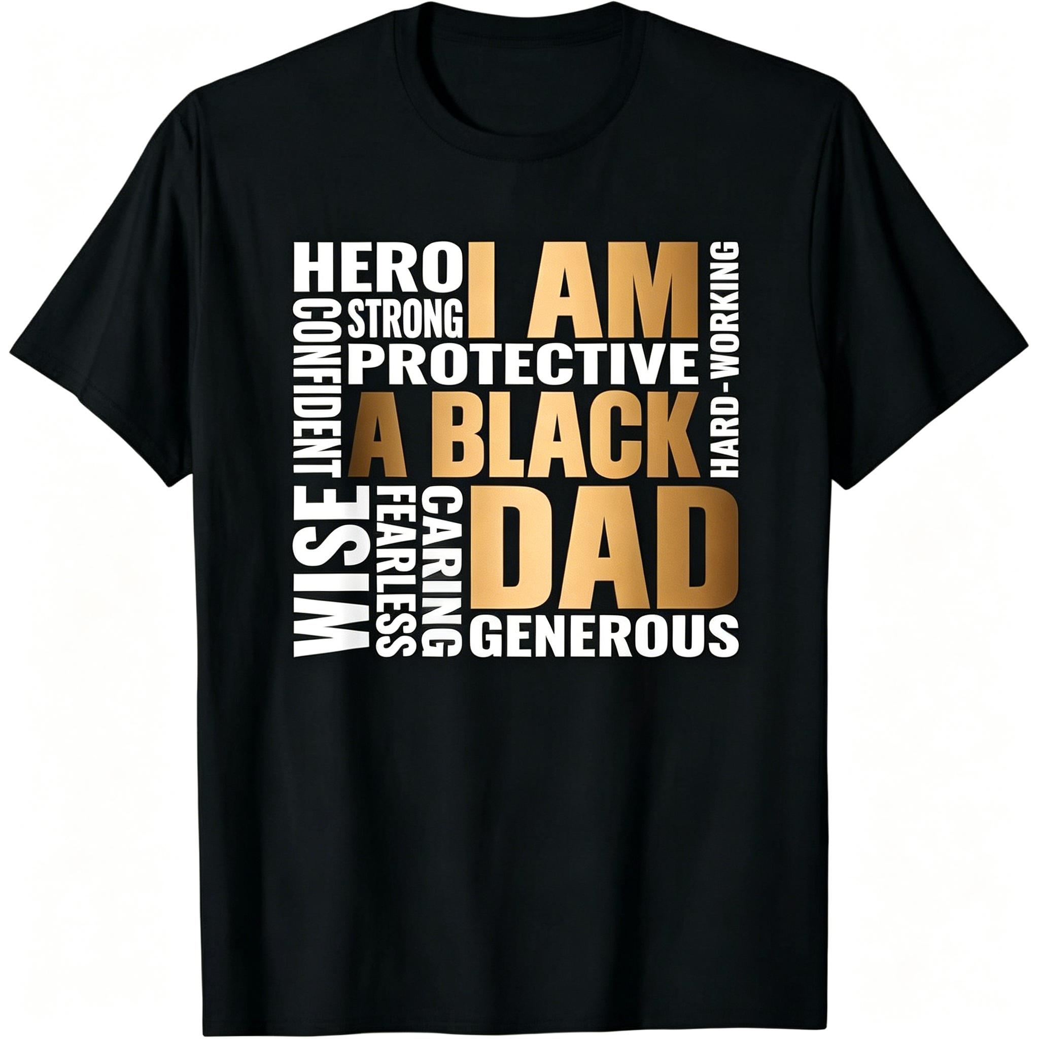 Black Dad Vibes: Dope Black Dad Graphic Tee for Men Funny Dope Black ...