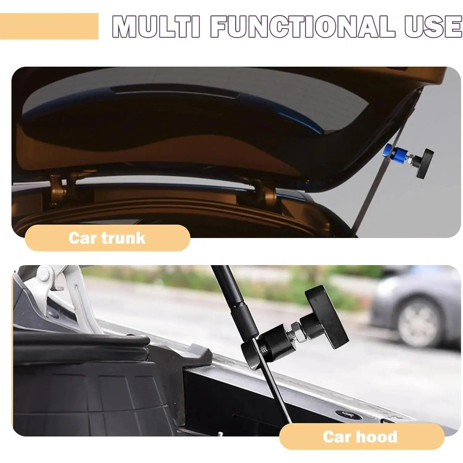 2 Pcs Car Hood Support Clamps, Stable Support Hood Anti-Slip Brackets ...