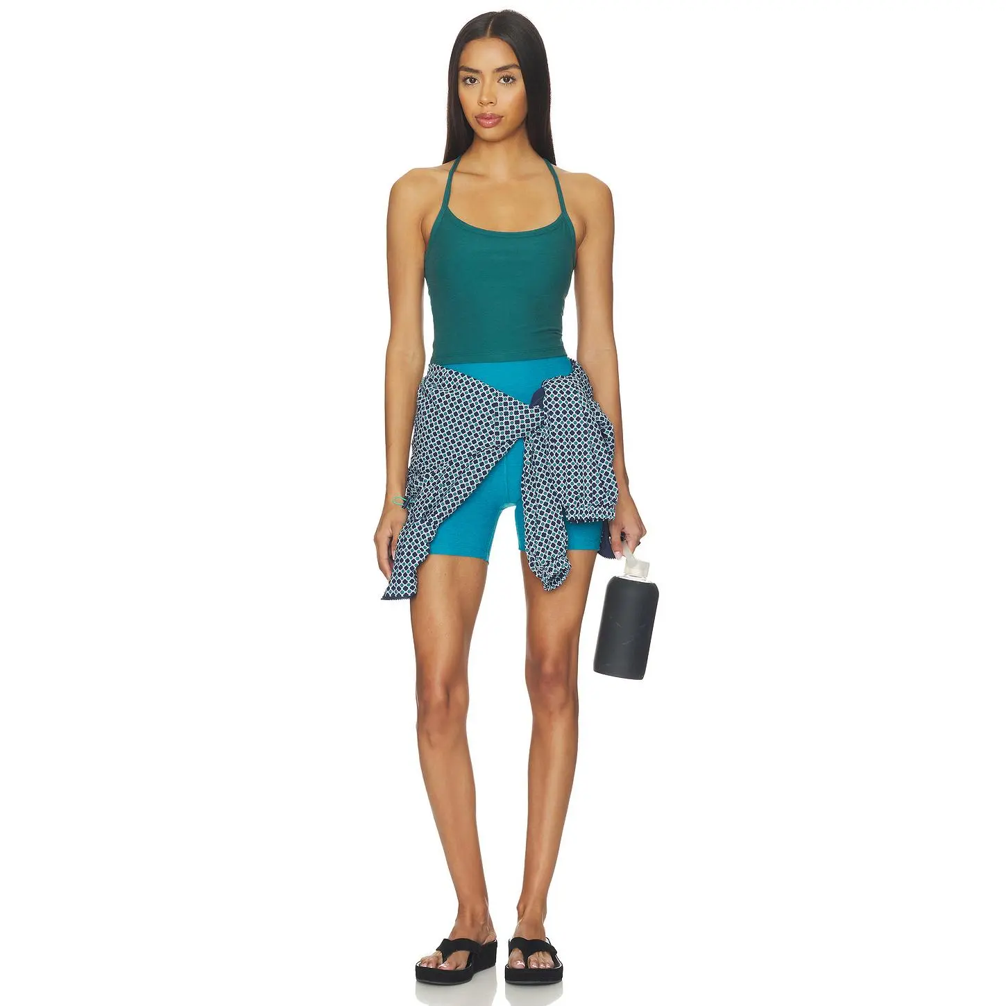 Beyond Yoga Spacedye Slim Racerback Cropped Tank Top in Tempest Teal ...